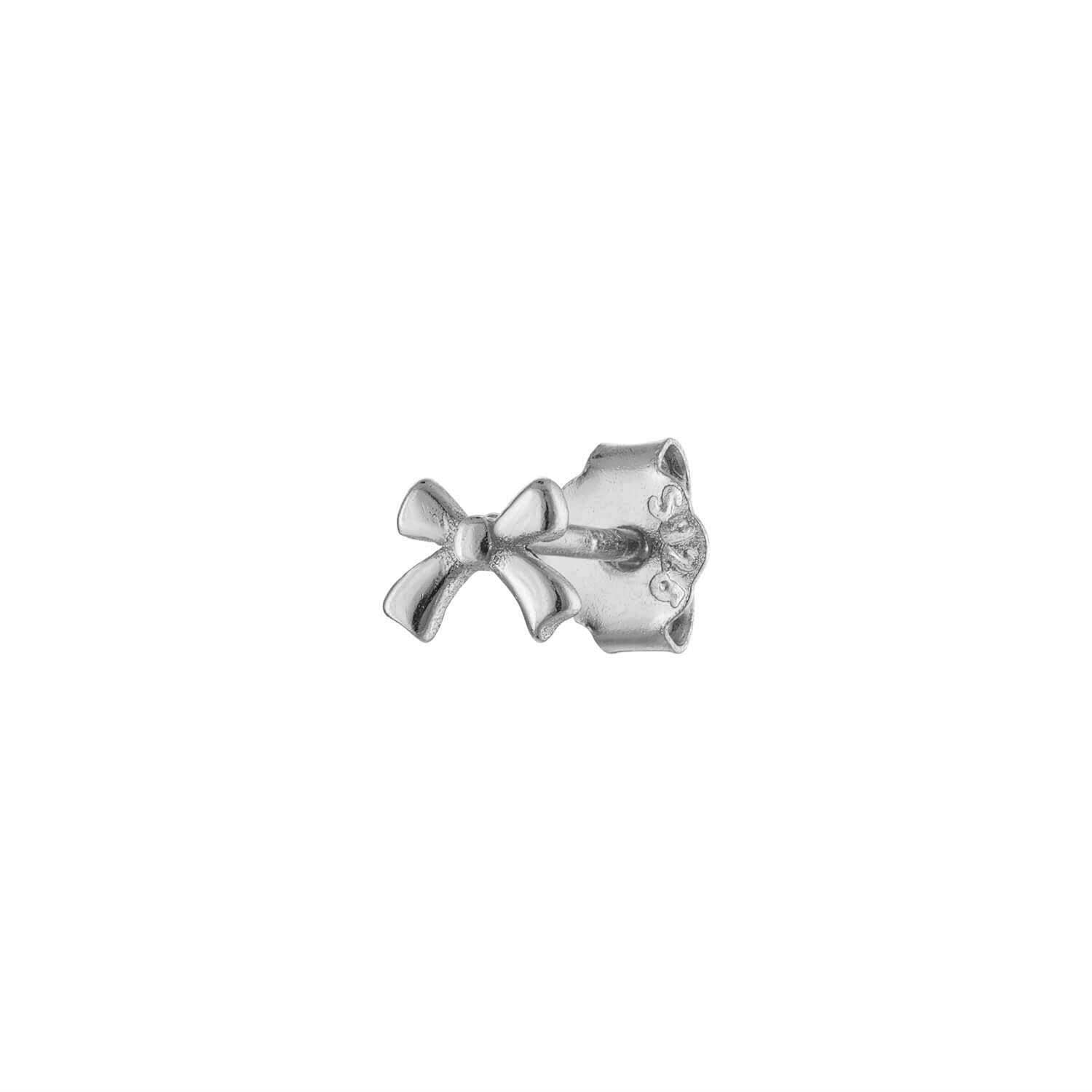 Micro Bow Stud Silver